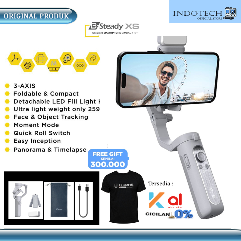 Jual Brica B-Steady XS 2 - 3-Axis Ultralight Smartphone Gimbal + Kit ...
