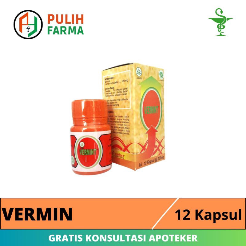 Jual Vermint 12 Kapsul | Kapsul Cacing | Shopee Indonesia