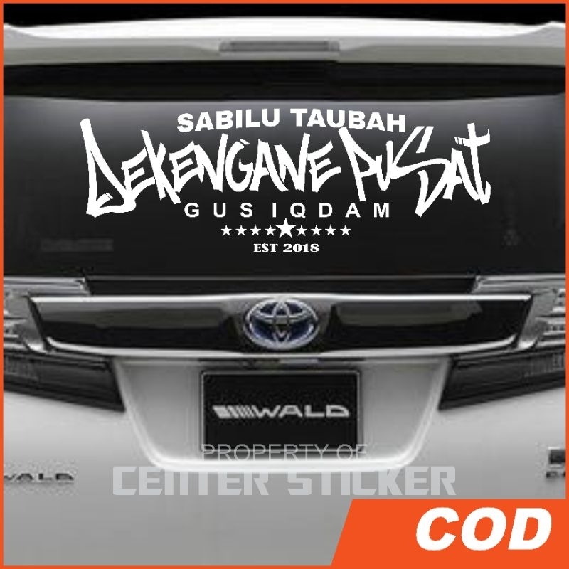 Jual Stiker Mobil Kaca Depan Kaca Belakang Wong Pusat Sabilu Taubah ST ...
