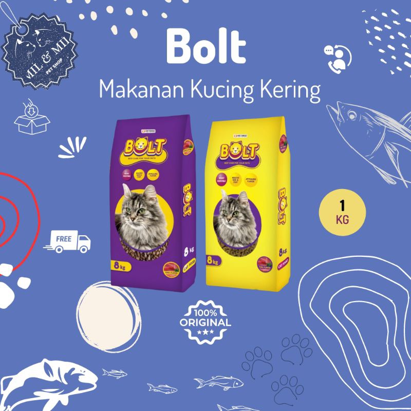 Jual Bolt Makanan Kucing Kering 800 Gram | Shopee Indonesia