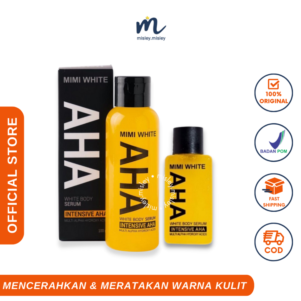 Jual MISLEY - MIMI WHITE AHA BPOM Whitening Body Serum Original - MIMI ...