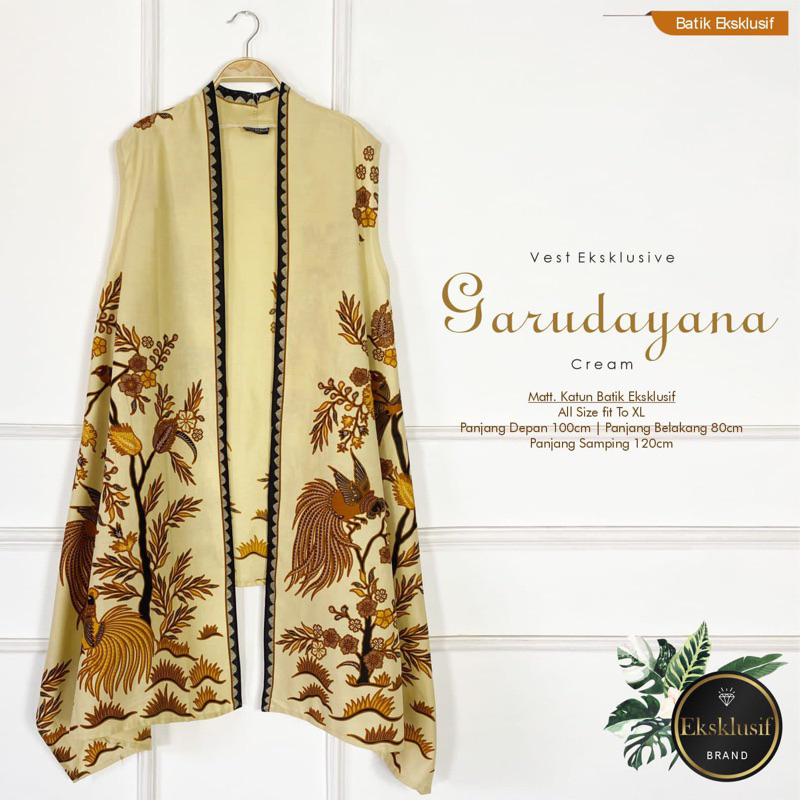Jual Vest Batik Eksklusif Rompi Ngarsopuro Long Cardi Etnik Kardigan ...