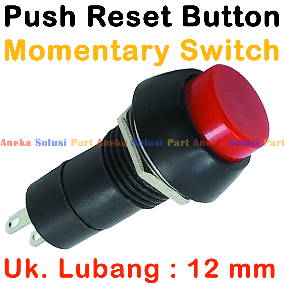 Jual Push Reset Button Momentary Reset Switch Saklar PB-305B Merah | Shopee Indonesia