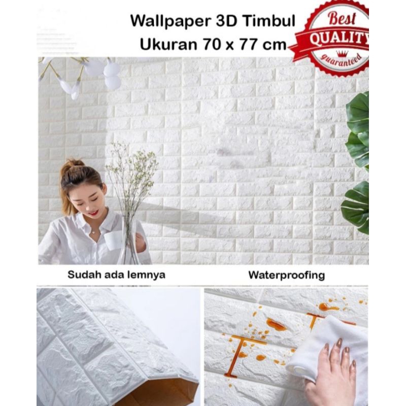 Jual WALLPAPER 3D MODEL BATA / WALLPAPER STIKER / WALLPAPER MURAH ...
