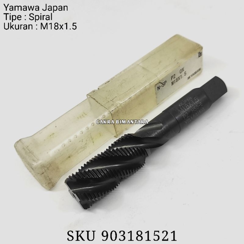 Jual Yamawa Tap M18 x 1.5 spiral flute Taping Machine M18x1.5 SP Japan | Shopee Indonesia