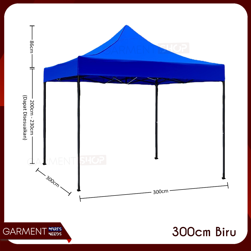 Jual Tenda Jualan Lipat Atap Terpal 2x2 3x3 Stand Jualan Outdoor PKL ...