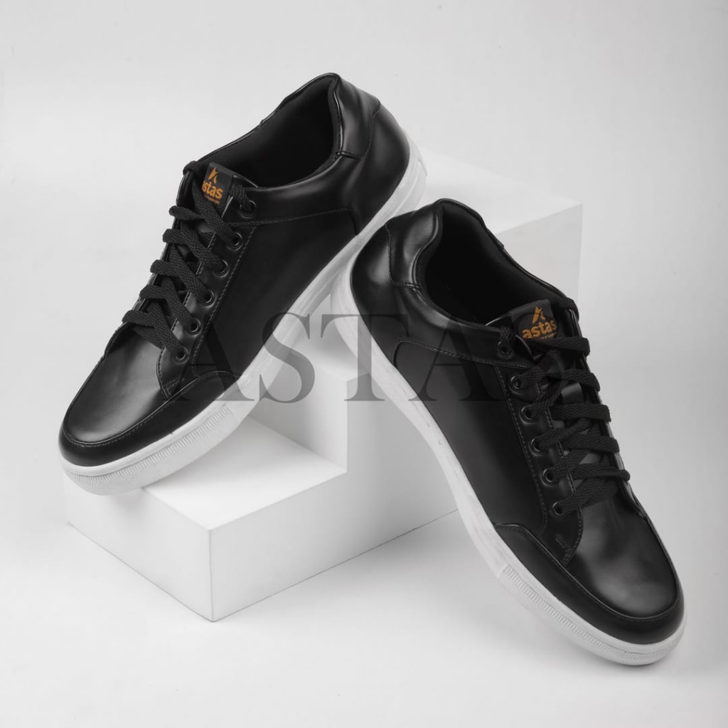 Jual ASTAS ORIGINAL -Sepatu Sneakers Pria Hitam Tali Casual Sneakers ...