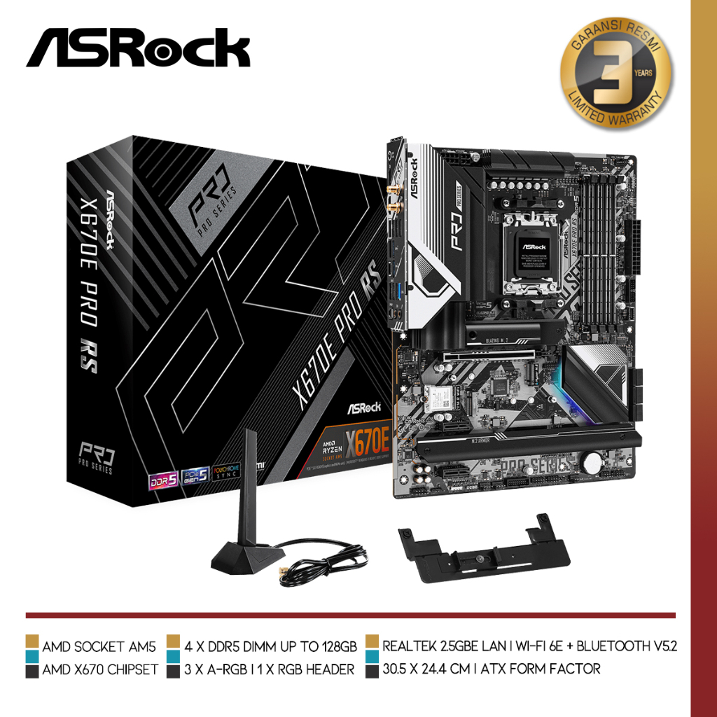 Jual ASROCK X670E Pro RS | Motherboard AMD X670 Ryzen AM5 | Shopee ...