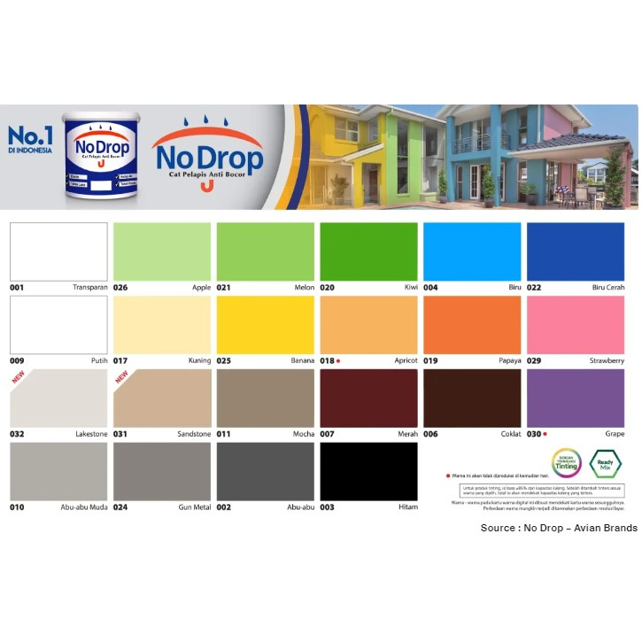 Jual No Drop Cat Pelapis Anti Bocor Aneka Warna - 1 KG | Shopee Indonesia