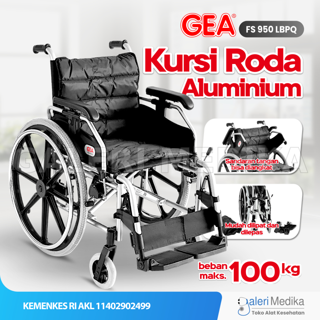 Jual Kursi Roda Aluminium Velg Racing GEA FS 950 LBPQ / FS950 LBPQ / FS ...