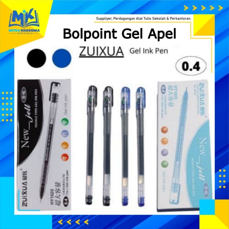 Jual (1 Lusin) Bolpoint Gel Murah Berkualitas ZuiXua HY1020 0,4 mm ...