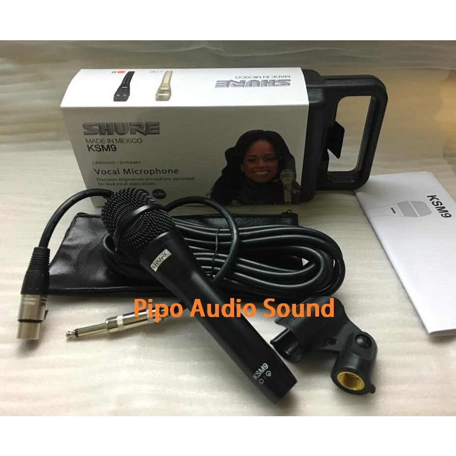 Jual Mic Kabel SHURE KSM 9 Dynamic Vocal ksm9 Warna Hitam | Shopee ...