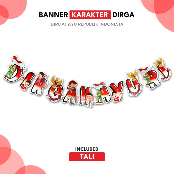 Jual Banner Karakter Dirgahayu RI Dekorasi HUT RI Kemerdekaan Indonesia ...