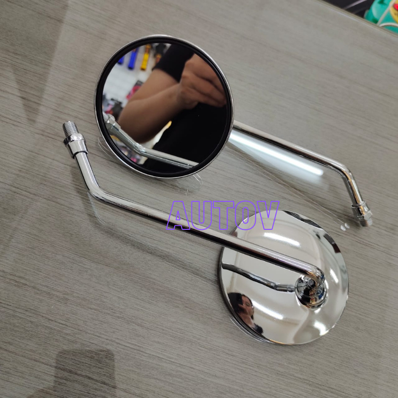 Jual Spion Variasi Bulat Retro Classic Chrome Tangkai Panjang Vespa ...