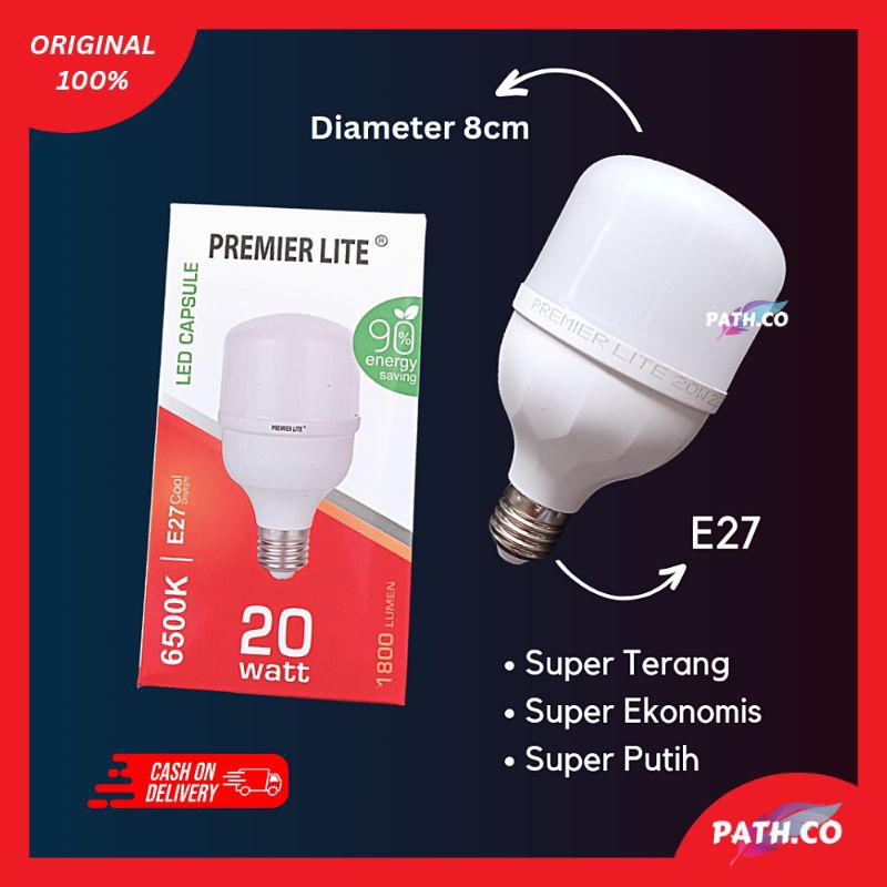 Jual Premier Lampu Led Bulb Bohlam 20w | Super Putih | Super Terang ...