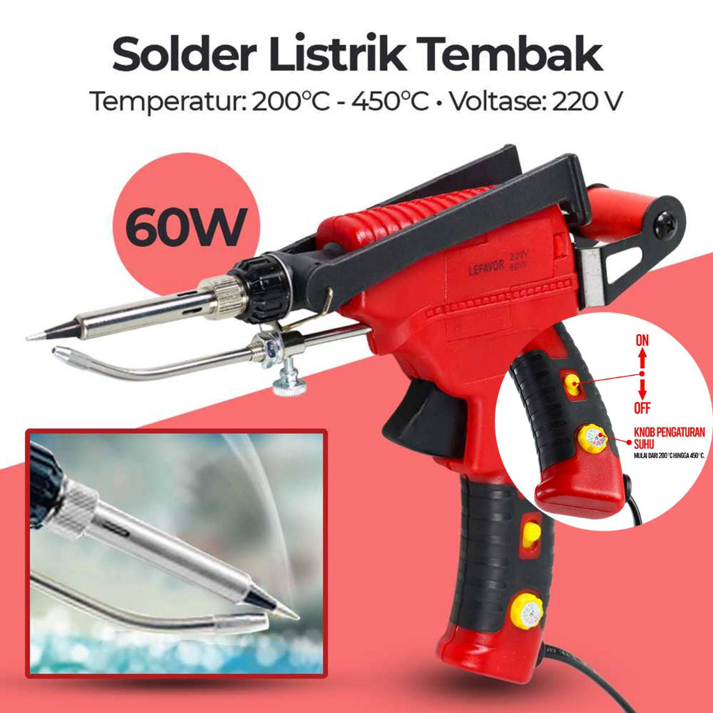 Jual Solder Tembak Iron Pistol Tembak Otomatis 60W 430DC / Soder ...