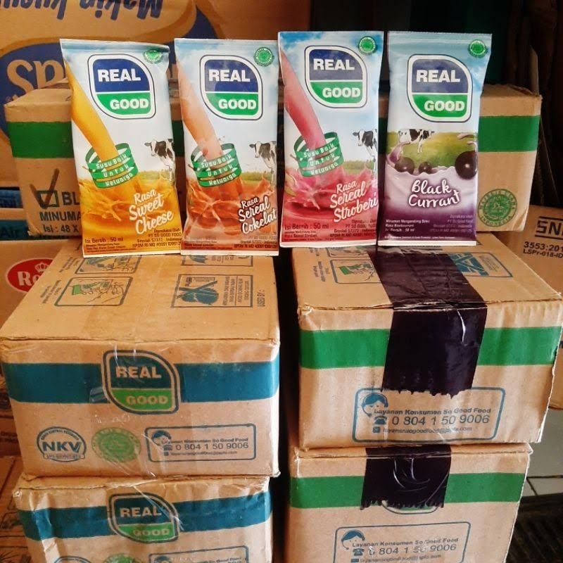 Jual Susu Bantal UHT Real Good 1 Dus 48 Pcs | Shopee Indonesia