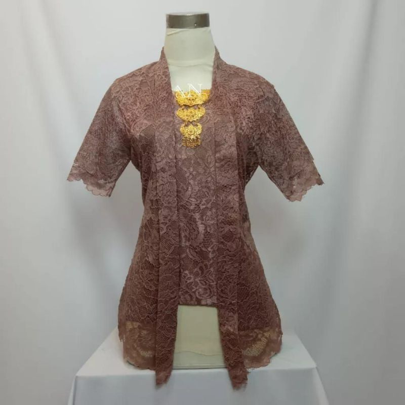 Jual Produk original atasan kebaya kutubaru brokat modern//kutubaru lengan pendek full puring ...