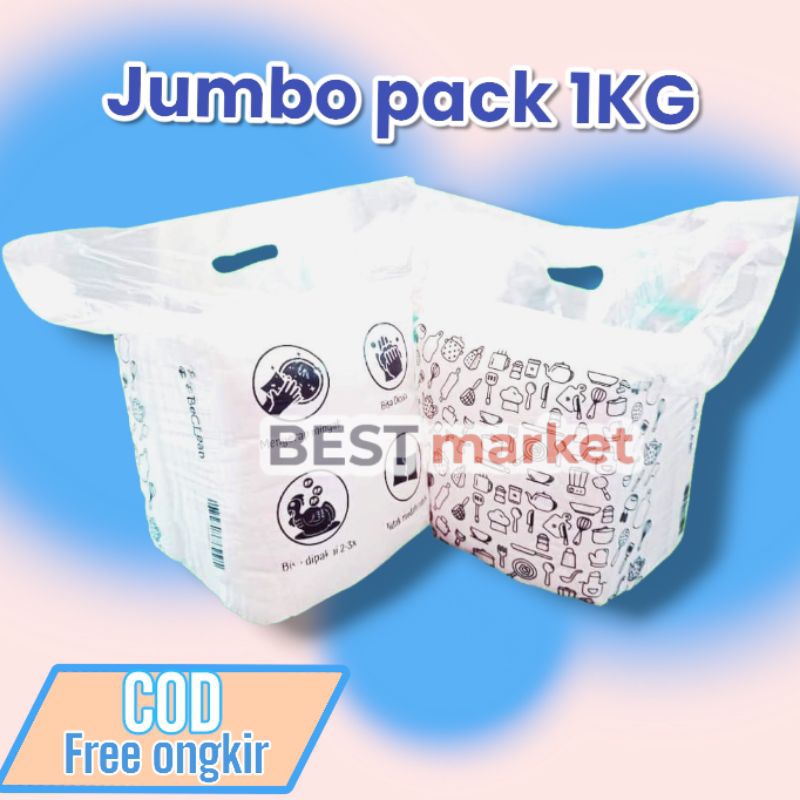 Jual tisu dapur serbaguna beclean kemasan 1kg ukuran 20x20 | Shopee ...
