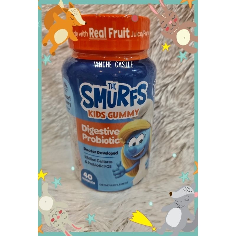 Jual The Smurfs, Kids Gummy, Digestive Probiotic, Ages 3+ (Probiotik ...