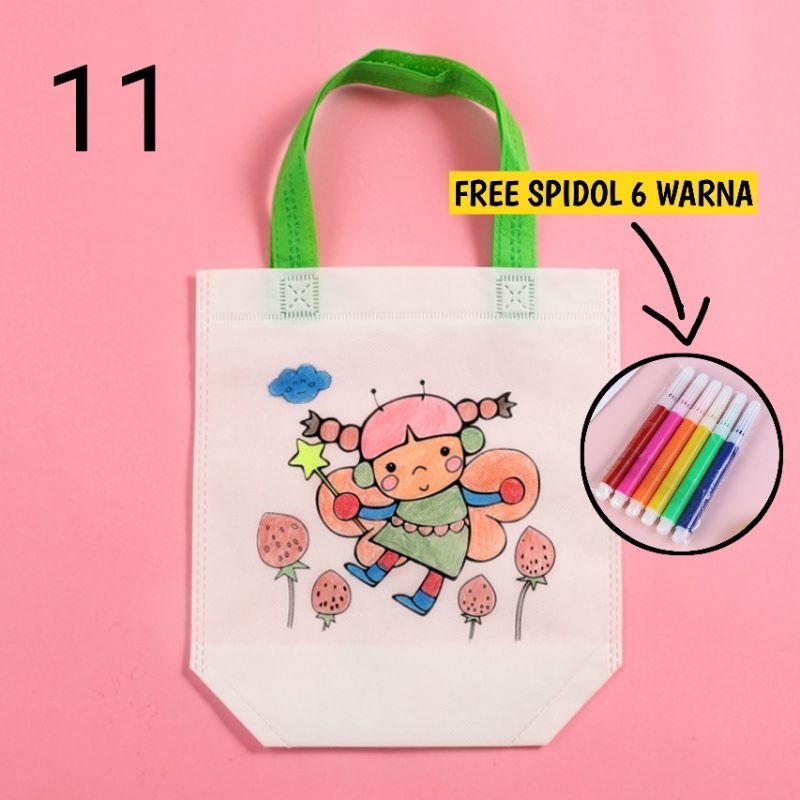 Jual DIY Painting Bag DIY Coloring Tote Bag Mewarnai Tas Mainan ...
