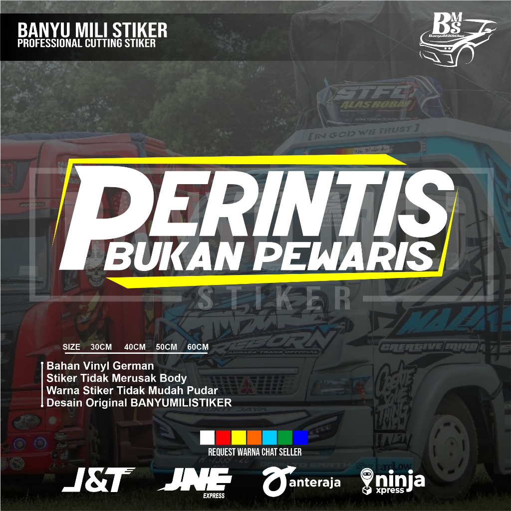 Jual Stiker kaca mobil perintis bukan pewaris sticker variasi kaca ...