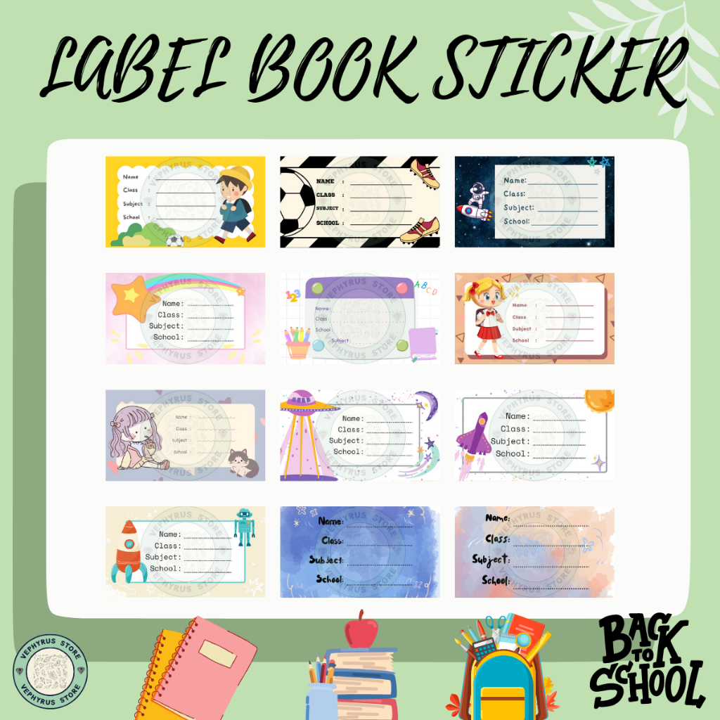 Jual Sticker Label Buku Premium - Stiker Mapel - Stiker Buku Sekolah ...