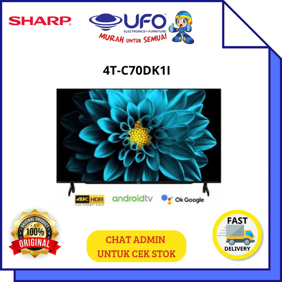 Jual SHARP 4TC70DK1X LED TV ANDROID 4K UHD 70 INCH | Shopee Indonesia
