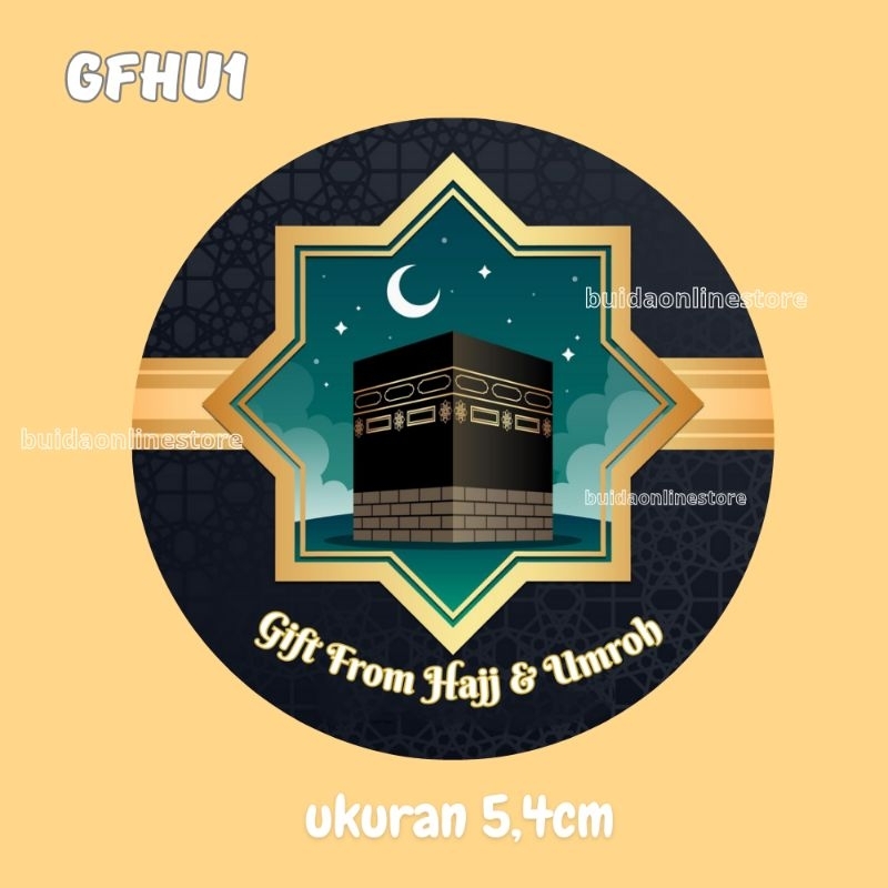 Jual Sticker stiker label Gift From Hajj & Umroh Hangtag dekorasi ...