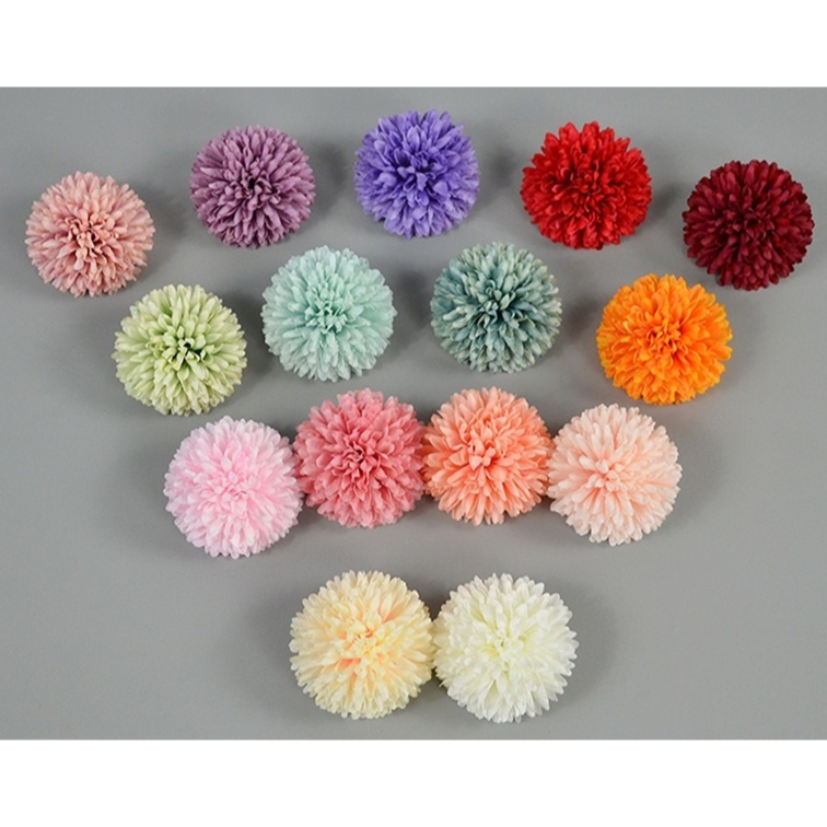 Jual Kepala Bunga - Pom Pom 7 cm Artificial Flower Kain Premium ...