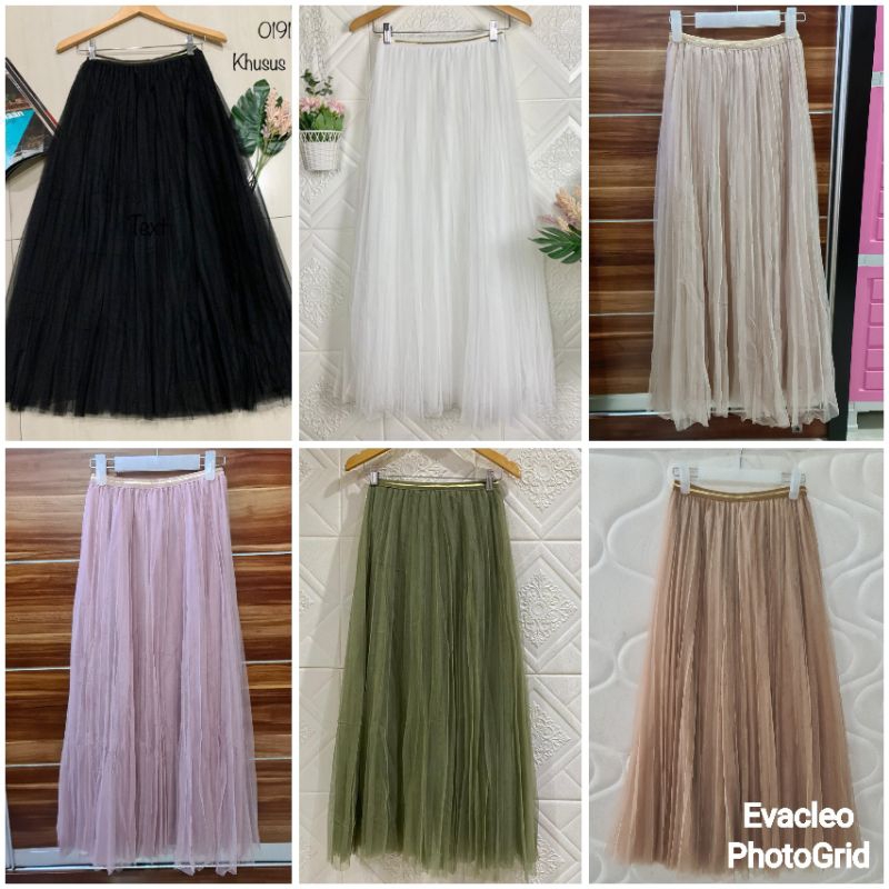 Jual Rok Tutu Polos Hitam Putih Import 4 Lapis | Shopee Indonesia