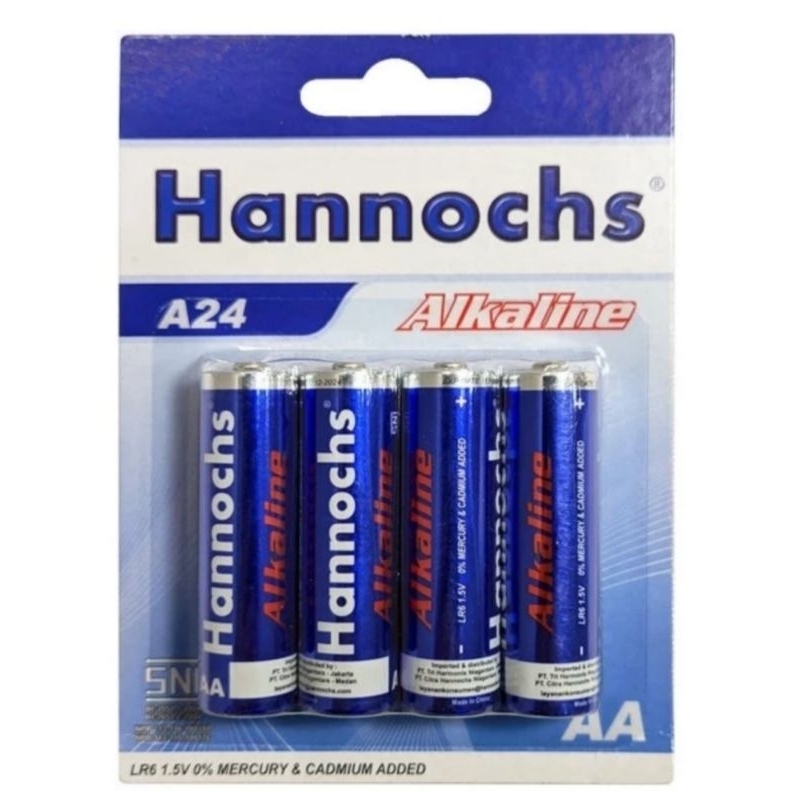 Jual Baterai / Battray / Battery Hannochs Alkaline AA/2A 4 pcs /pack ...