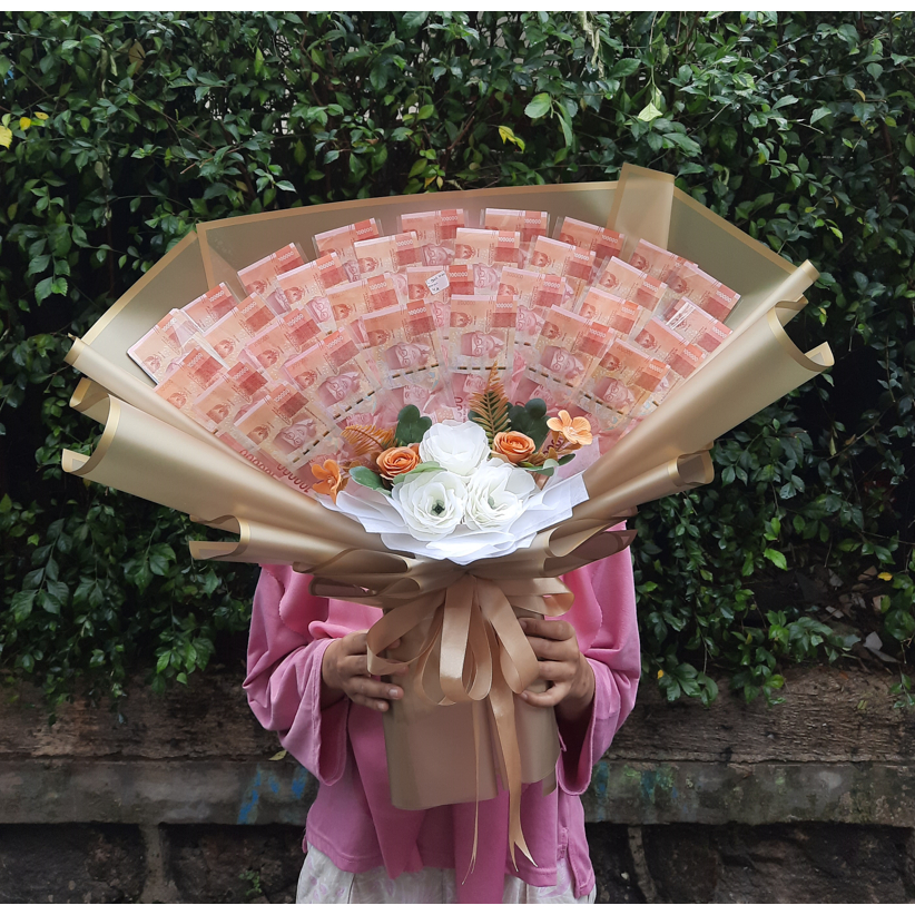 Jual Money Bouquet Ukuran Large / Money Bouquet isi Maksimal 1,2jt ...
