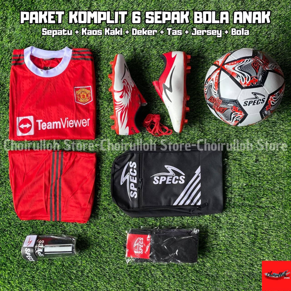 Jual SEPATU SEPAK BOLA ANAK SPECS GARUDA ATTACK MERAH PUTIH PAKET ...