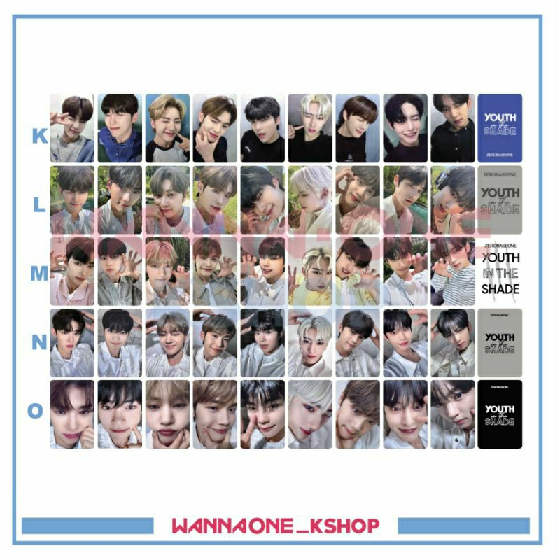Jual photocard Youth in the Shade ZB1 POB Album zerobaseone | Shopee Indonesia