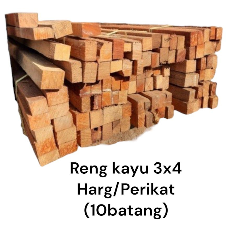 Jual RENG 3X4 PER IKAT ISI 10btg / KAYU 3X4 KASO 3X4 | Shopee Indonesia