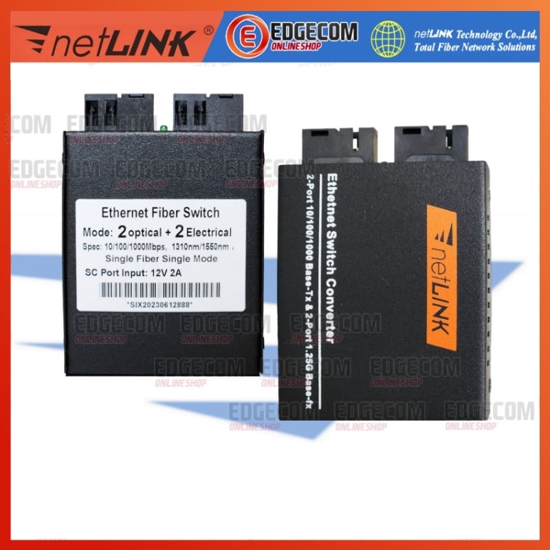 Jual Media Konverter Gigabit 2 FO 2 LAN 10/100/1000M Fiber Optic FO SC Converter RJ45 Switch ...