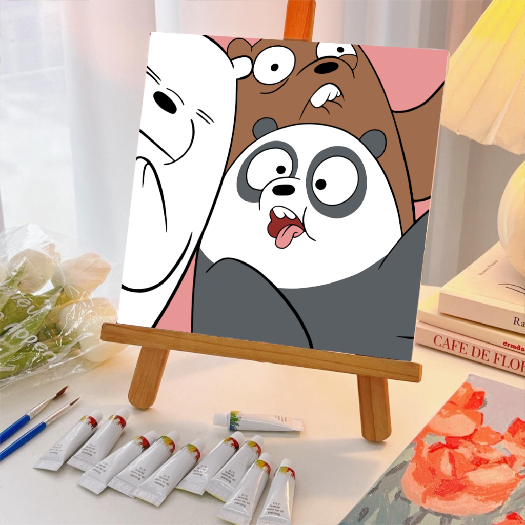 Jual Paint by Numbers KIT - Bare Bears - Painting KIT DIY | Shopee ...