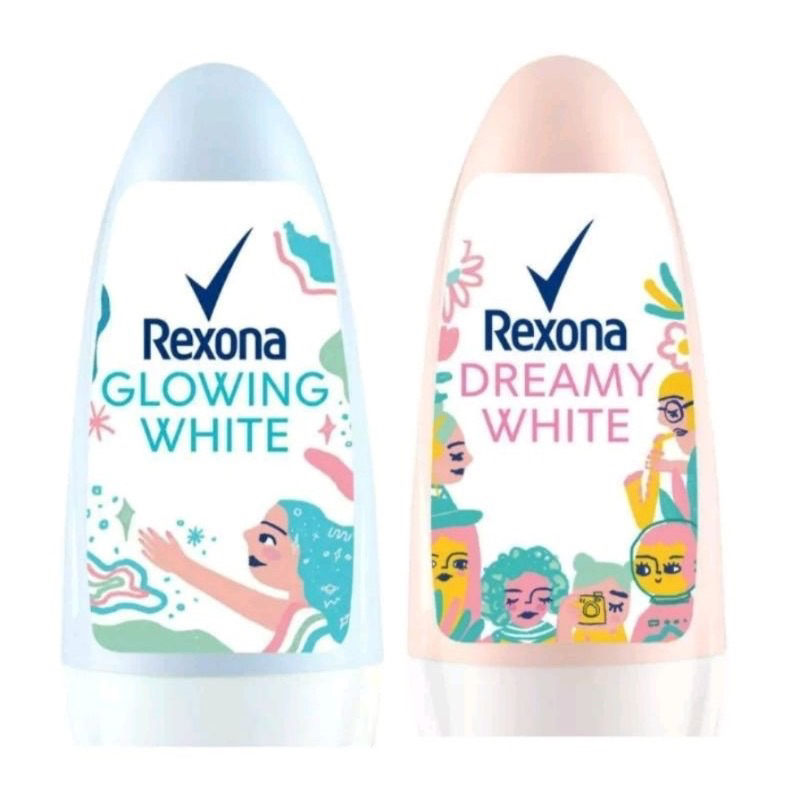 Jual REXONA Roll On Deodorant Dreamy White & Glowing White 40 ML ...