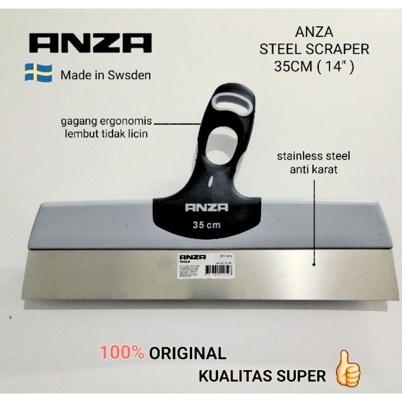 Jual RASKAM T STAINLESS STEEL ROSKAM SKIM PLAMIR ACIAN ANZA 35CM ASLI ...