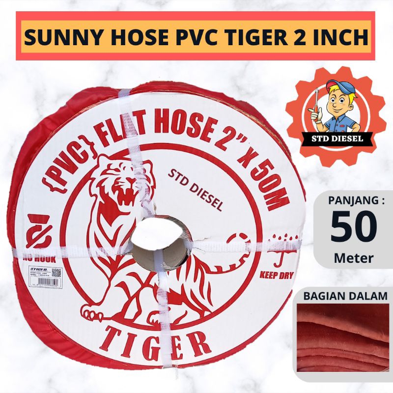 Jual SUNNY HOSE 2 INCH MERK TIGER SELANG KELUAR WATER PUMP POMPA AIR ...