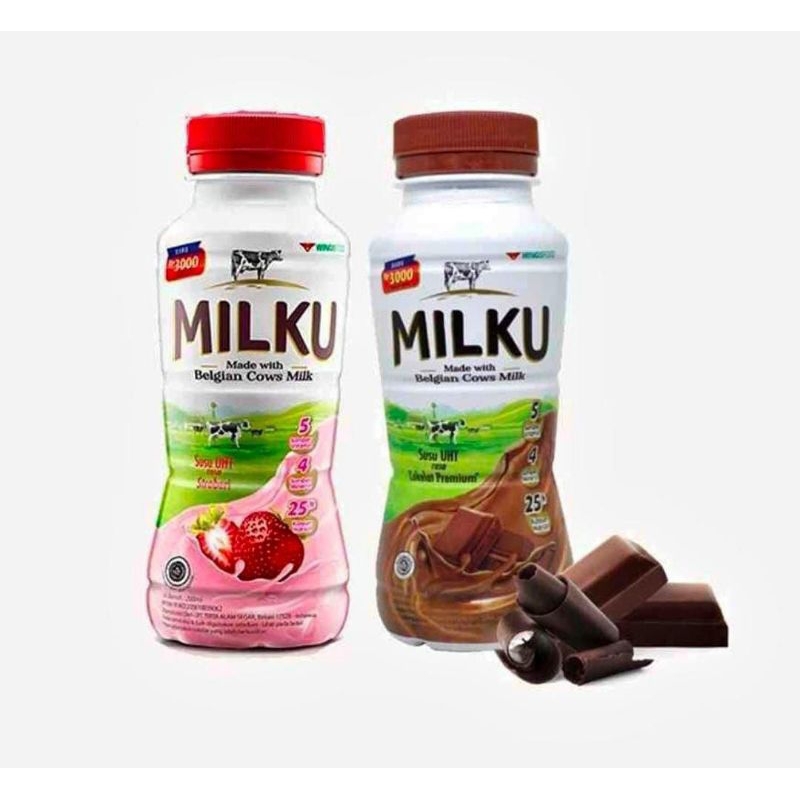Jual Susu Milku Coklat/strawberry 200ml | Shopee Indonesia