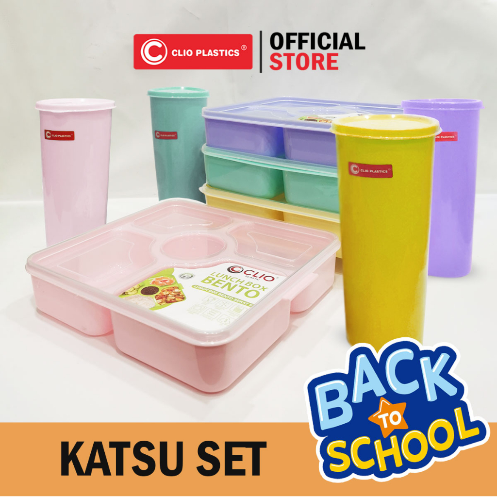 Jual Katsu Set Lunch Box Set dan Botol Minum Cool M Clio - Tempat Bekal ...
