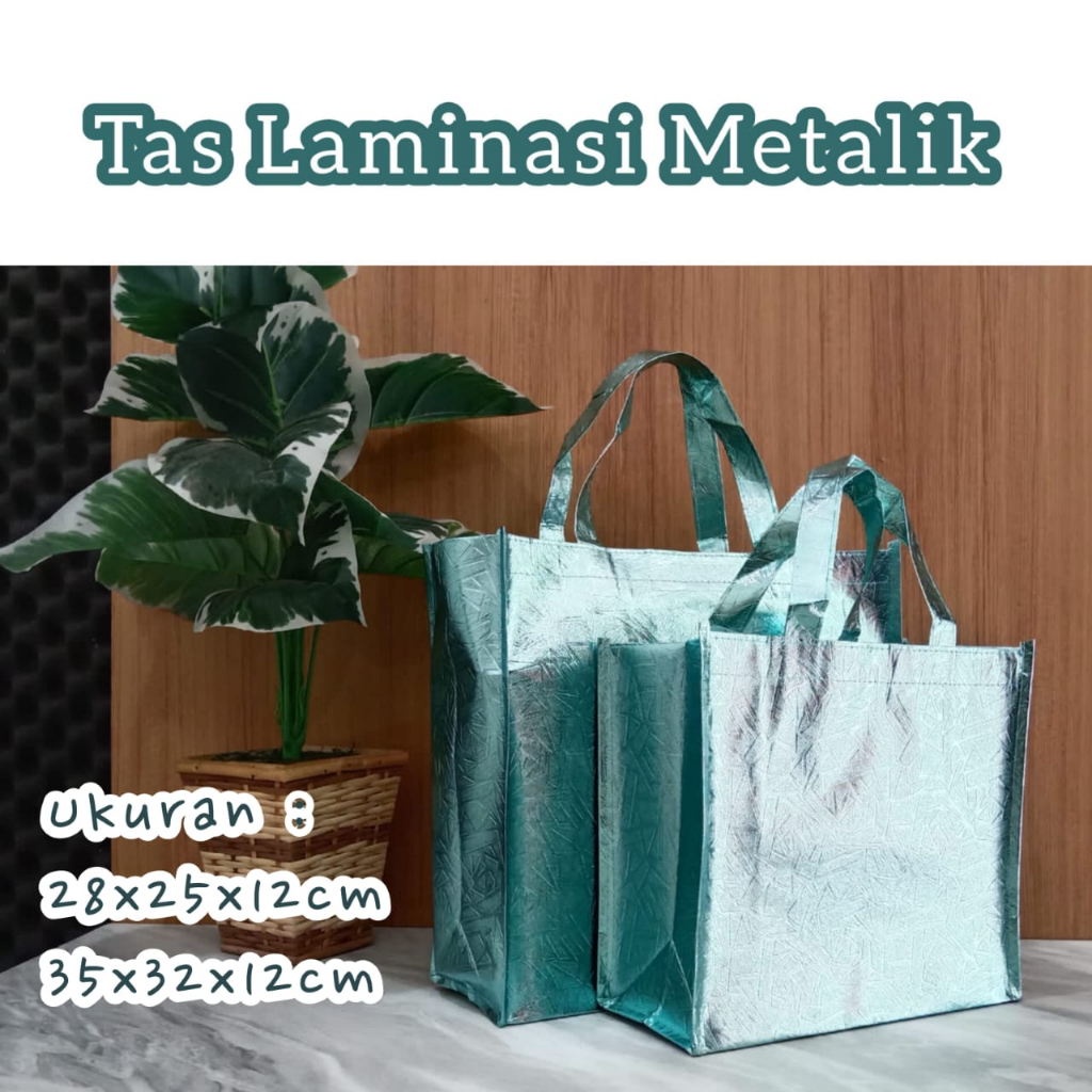 Jual Goodie Bag Glossy /Tas Spunbond laminasi Metalik | Shopee Indonesia