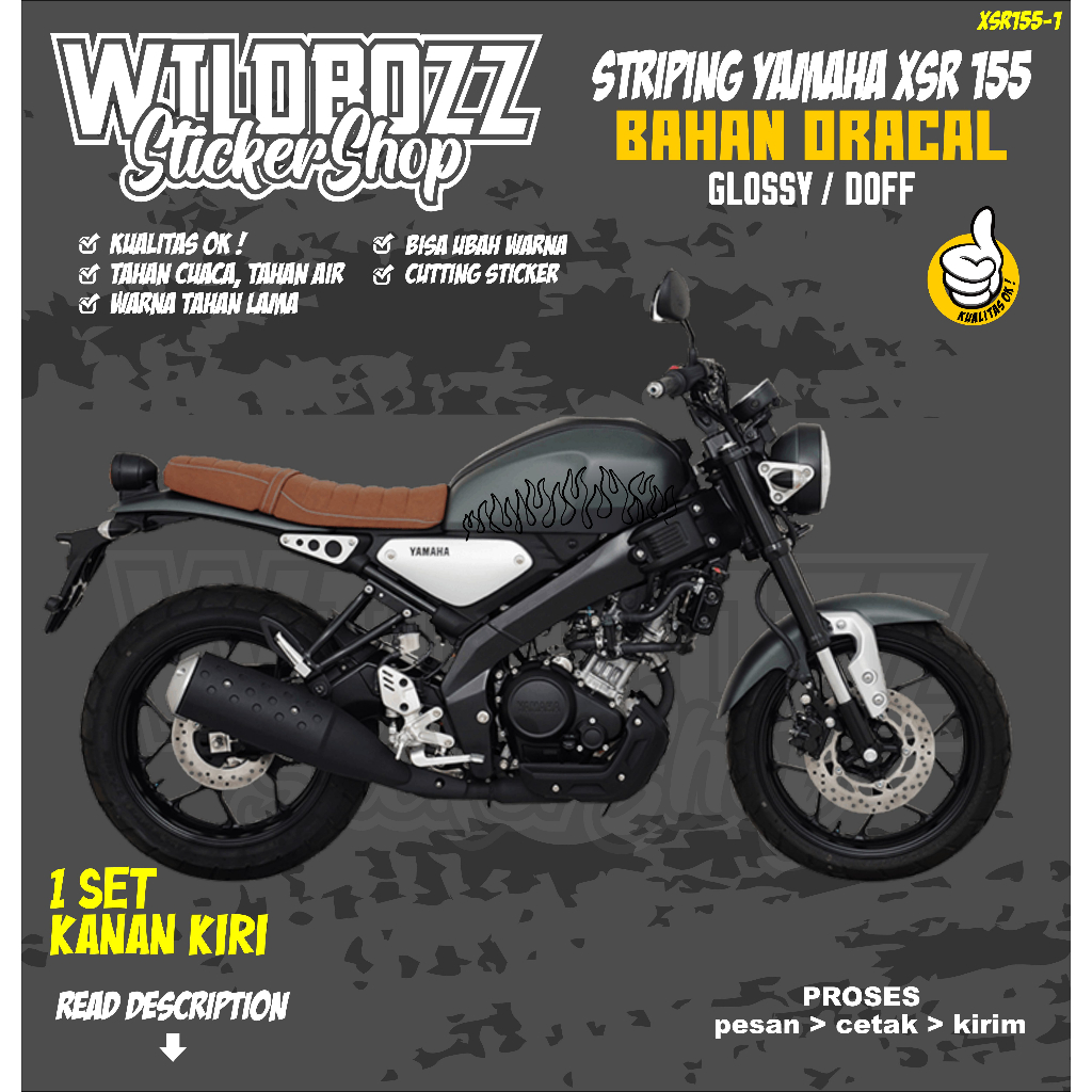Jual striping yamaha xsr 155 keren (xsr155-1) wildbozz sticker | Shopee ...