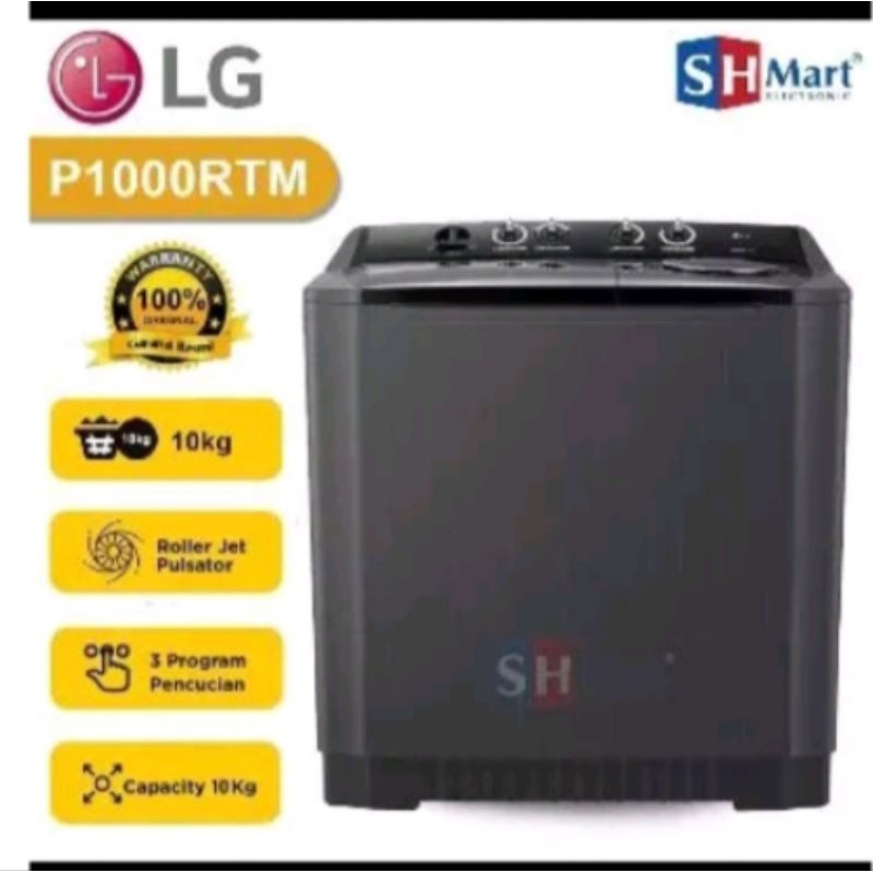 Jual MESIN CUCI LG P1000RTM ( MEDIN CUCI LG 10KG SERI TERBARU ...