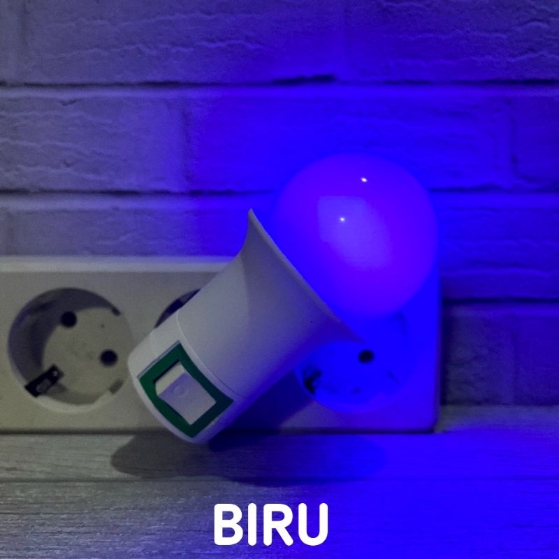 Jual LAMPU TIDUR LED 3W WARNA SATU SET PAKET BOLAM + FITTING COLOK ...