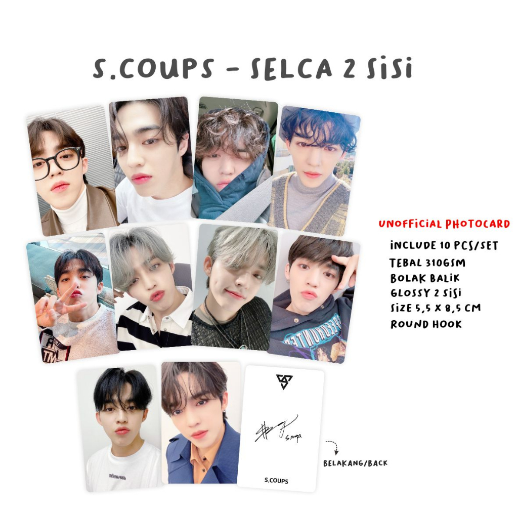 Jual PHOTOCARD SELCA SEVENTEEN UNOFFICIAL ALL MEMBER - 2 SISI | Shopee ...
