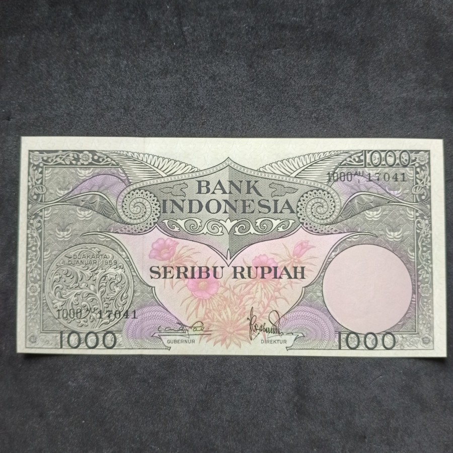 Jual Uang kuno 1000 Rupiah Seri Bunga 1959 UNC GRESS LANGKA | Shopee ...