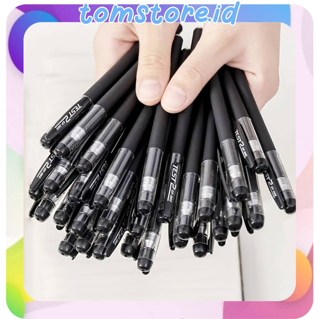 Jual TOMSTORE.ID Pena Polos Gel Hitam Pulpen Sekolah Kantor Import S082 ...